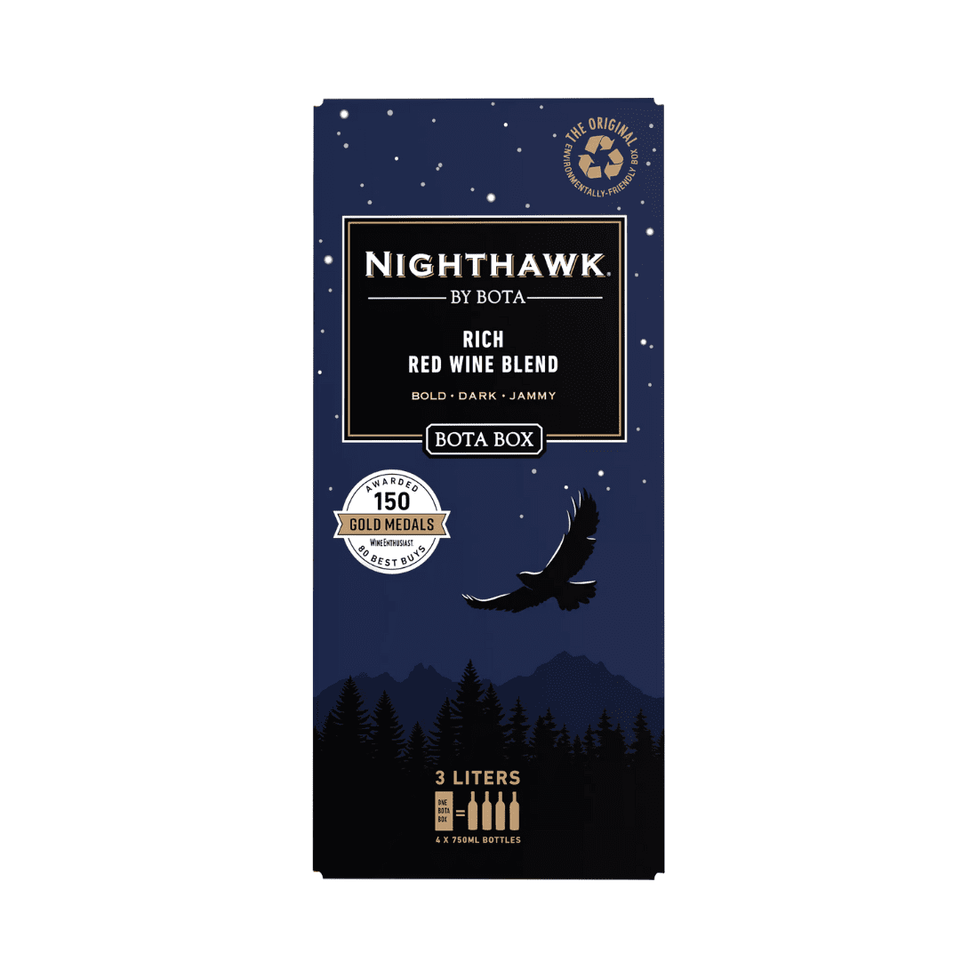 Bota Box 3l Nighthawk Black Red Blend - 3l | Colonial Spirits